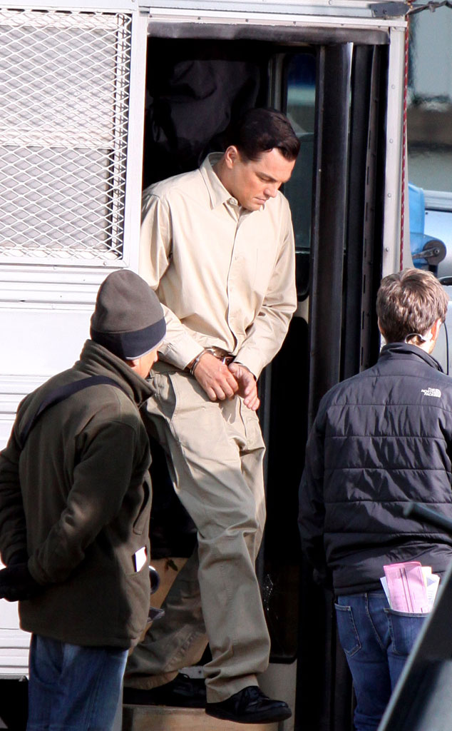 Snapped on Set: Leonardo DiCaprio in Handcuffs! Snapped on Set: Leonardo DiCaprio in Handcuffs!